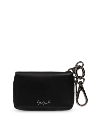 Yohji Yamamoto Leather Keychain With Pouch - Black