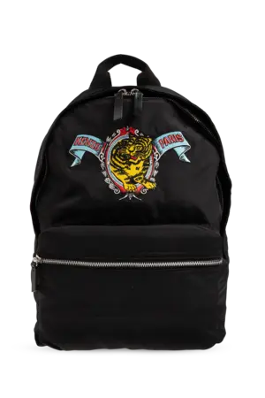 Kenzo Backpack With A Sewn-on Logo - Black