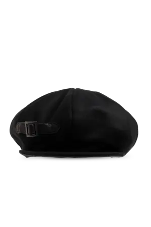 Yohji Yamamoto Wool Flat Cap - Black
