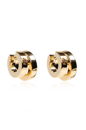 Tory Burch Earrings With Logo - Gold