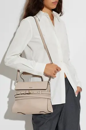 Moschino Tie Me" Suede Top Handle Bag