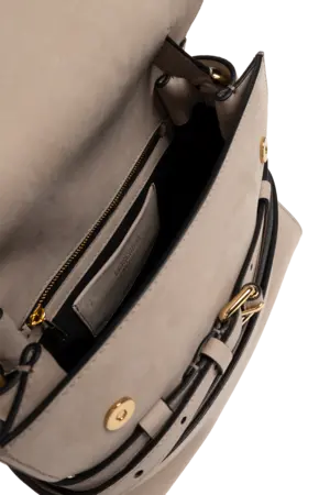 Moschino Tie Me" Suede Top Handle Bag