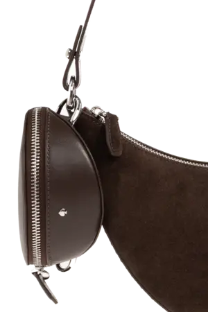 Kate Spade New York Duo" Suede Crescent Shoulder Bag - Brown