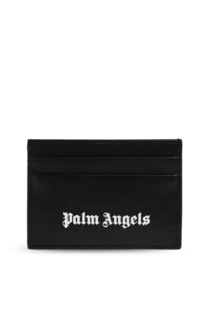 Palm Angels Leather Case With Logo - Black