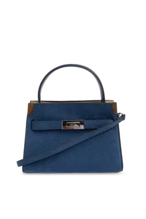 Tory Burch Leather Bag "lee Petite - Blue