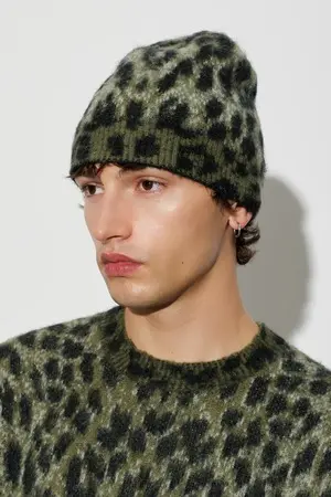 LANEUS Animal Motif Beanie - Green