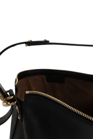 Etro Leather Hobo Bag With Fringes