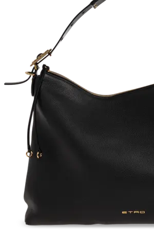 Etro Leather Hobo Bag With Fringes