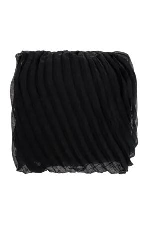 Issey Miyake Pleated Scarf - Black
