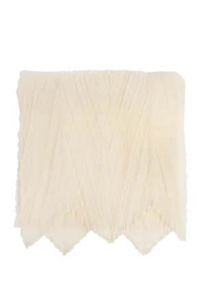 Issey Miyake Pleated Scarf - Cream