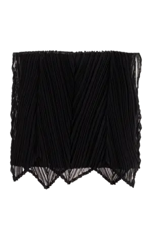 Issey Miyake Pleated Scarf - Black