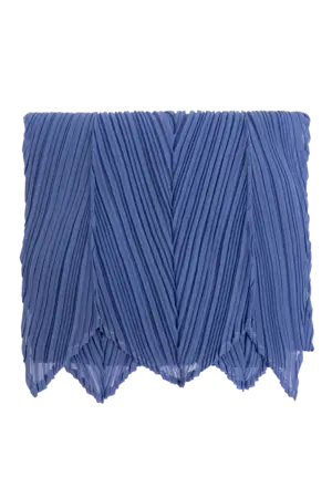 Issey Miyake Pleated Scarf - Blue