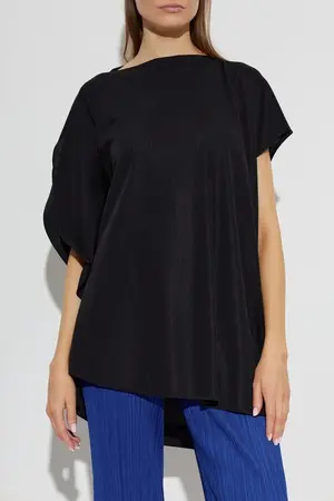 Issey Miyake Ribbed Oversized Top