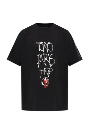 Y3 T-shirt With Print - Black