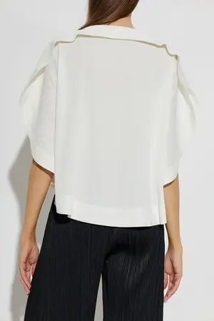 Issey Miyake Oversized Ribbed Top