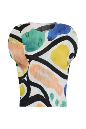 Issey Miyake Pleated Top - Multicolour