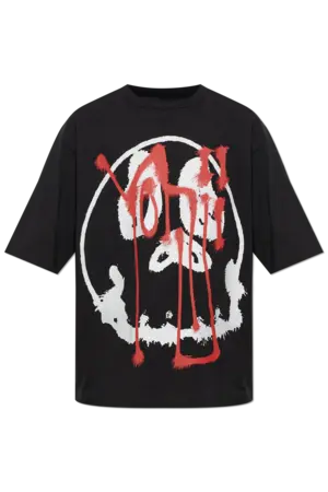Y3 T-shirt With Print - Black