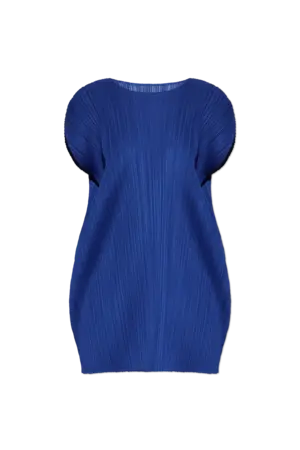 Issey Miyake Pleated Tunic Dress - Blue