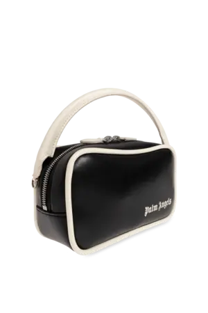 Palm Angels Leather Top Handle Bag With Logo Detail
