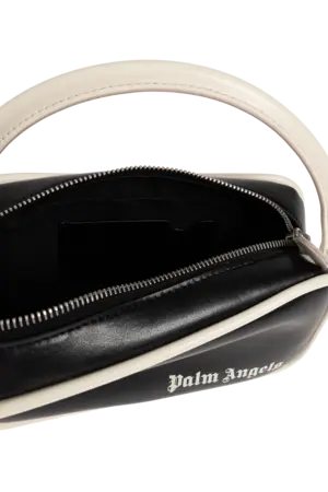 Palm Angels Leather Top Handle Bag With Logo Detail
