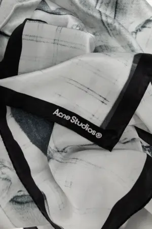Acne Studios Silk Scarf With Pattern