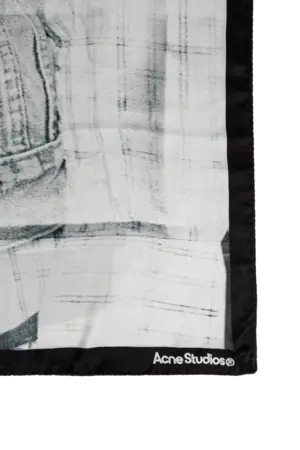 Acne Studios Silk Scarf With Pattern