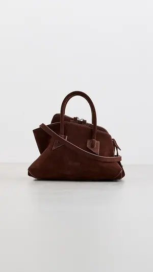 Attico La Passeggiata Mini' Top Handle Bag - Light Chocolate