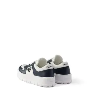 Prada Leather Lace-up Platform Sneakers