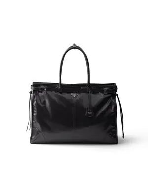 Prada Bonnie Leather Tote Bag - Black