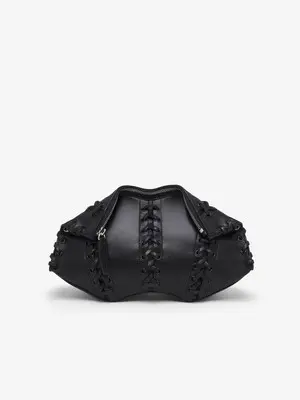 Alexander McQueen Manta Clutch - Black