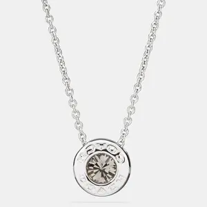 COACH OUTLET Coach Open Circle Stone Pendant Necklace - Silver