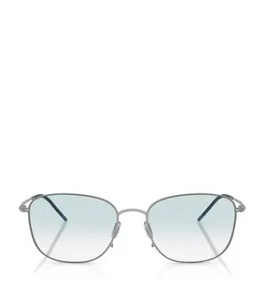 Giorgio Armani Metal Pillow Sunglasses - Grey