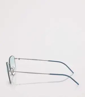 Giorgio Armani Metal Pillow Sunglasses