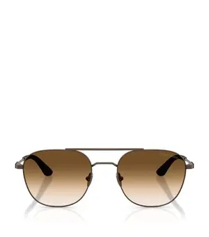 Giorgio Armani Metal Rectangle Sunglasses - Brown