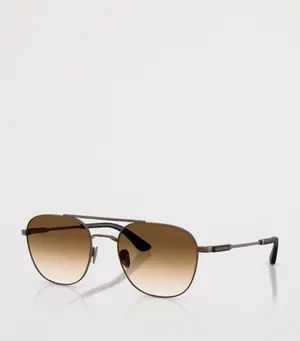 Giorgio Armani Metal Rectangle Sunglasses