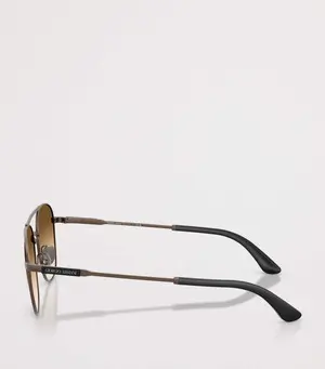 Giorgio Armani Metal Rectangle Sunglasses