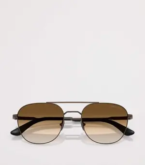 Giorgio Armani Metal Rectangle Sunglasses