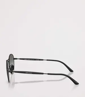 Giorgio Armani Steel Round Sunglasses