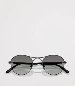 Giorgio Armani Steel Round Sunglasses