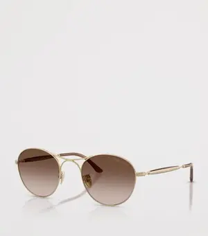 Giorgio Armani Steel Round Sunglasses