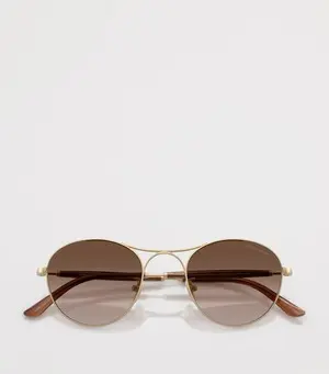 Giorgio Armani Steel Round Sunglasses