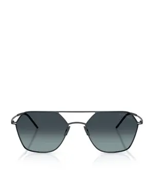 Giorgio Armani Metal Square Sunglasses - Blue