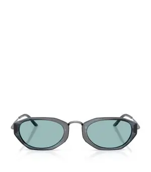 Giorgio Armani Irregular Oval Sunglasses - Grey