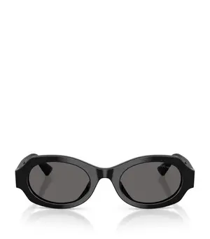 Giorgio Armani Oval Sunglasses - Black