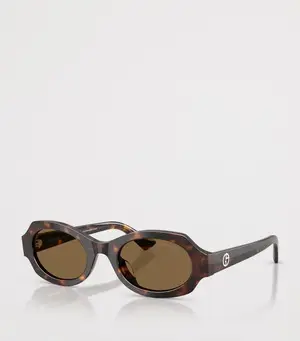 Giorgio Armani Tortoiseshell Oval Sunglasses