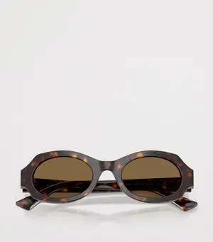 Giorgio Armani Tortoiseshell Oval Sunglasses