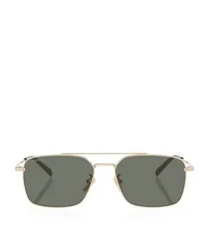 Gucci Metal Gg1957sa Sunglasses - Gold