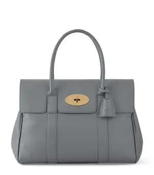 Mulberry Small Leather Bayswater Shoulder Bag - Grey