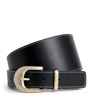 Claudie Pierlot Leather Charm-detail Belt - Black