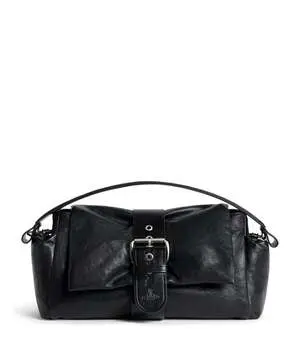 VIVIENNE WESTWOOD Extra-large Leather Hazel Treasure Shoulder Bag - Black